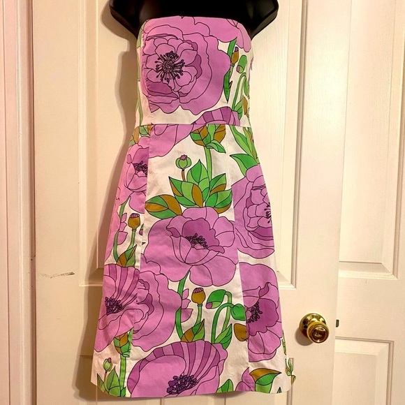 LOFT | Dresses | Loft Strapless Floral Dress | Poshmark